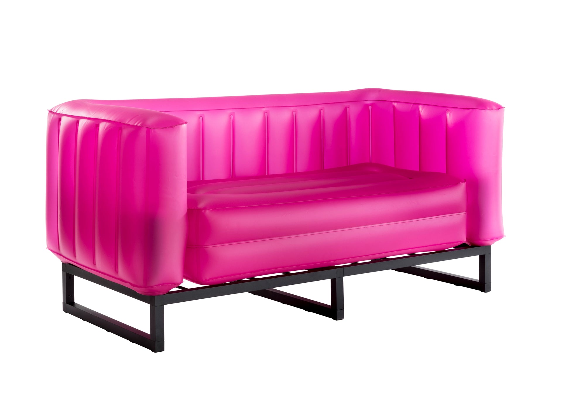 MOJOW Luminous Pink Aluminum Sofa Vibey Xo